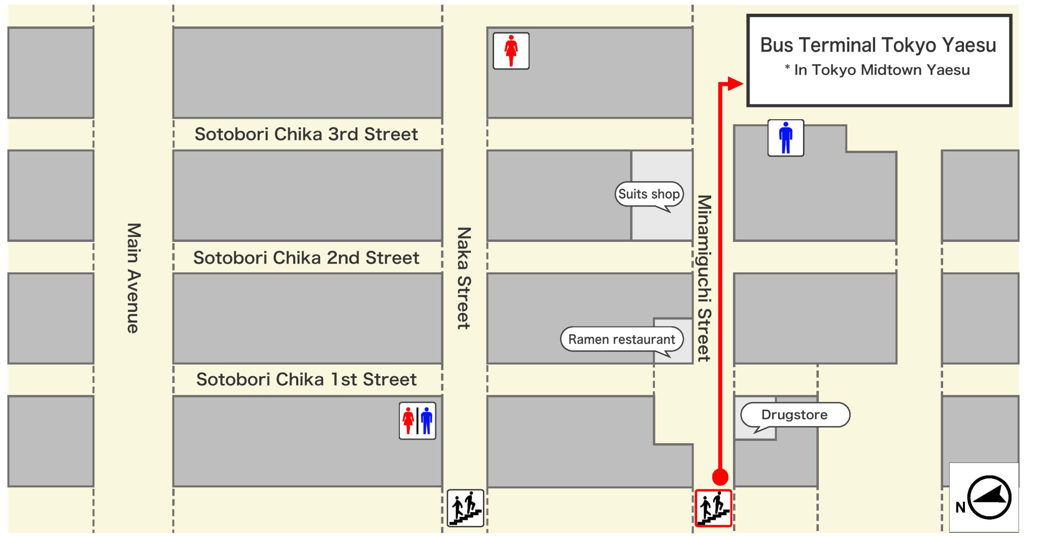 Access map – Bus Terminal Tokyo Yaesu