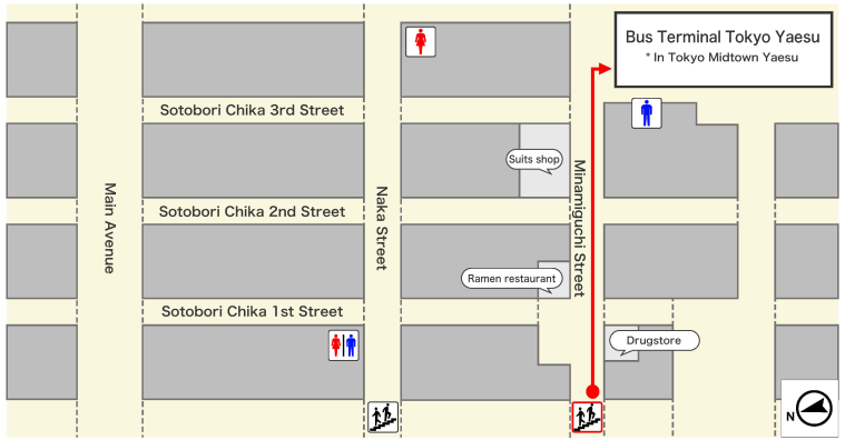 Access map – Bus Terminal Tokyo Yaesu